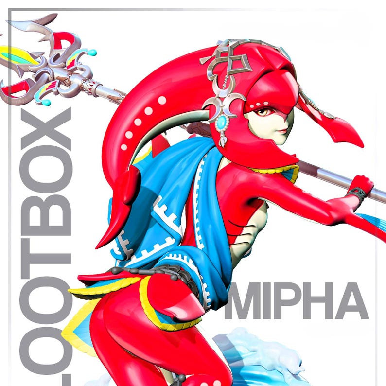 3D Printable STL Figure Mipha Zelda Breath of the Wild | Premium Anime ...