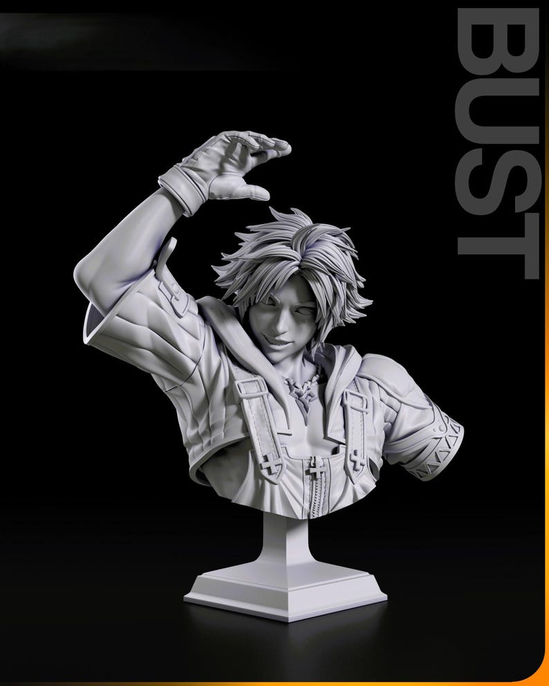 Tidus + BUST Finaltasy 10 Otaku 3D Print STL Figure | Premium Anime ...