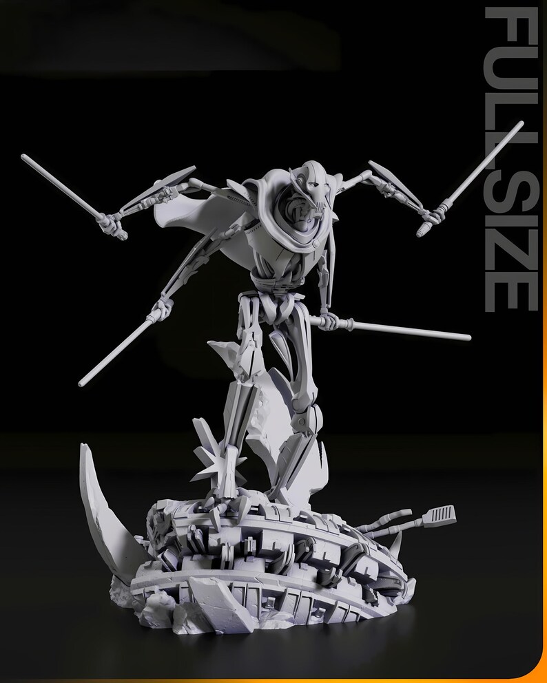 3D STL File of General Grievous + Bust of Star Wars Anime Print ...