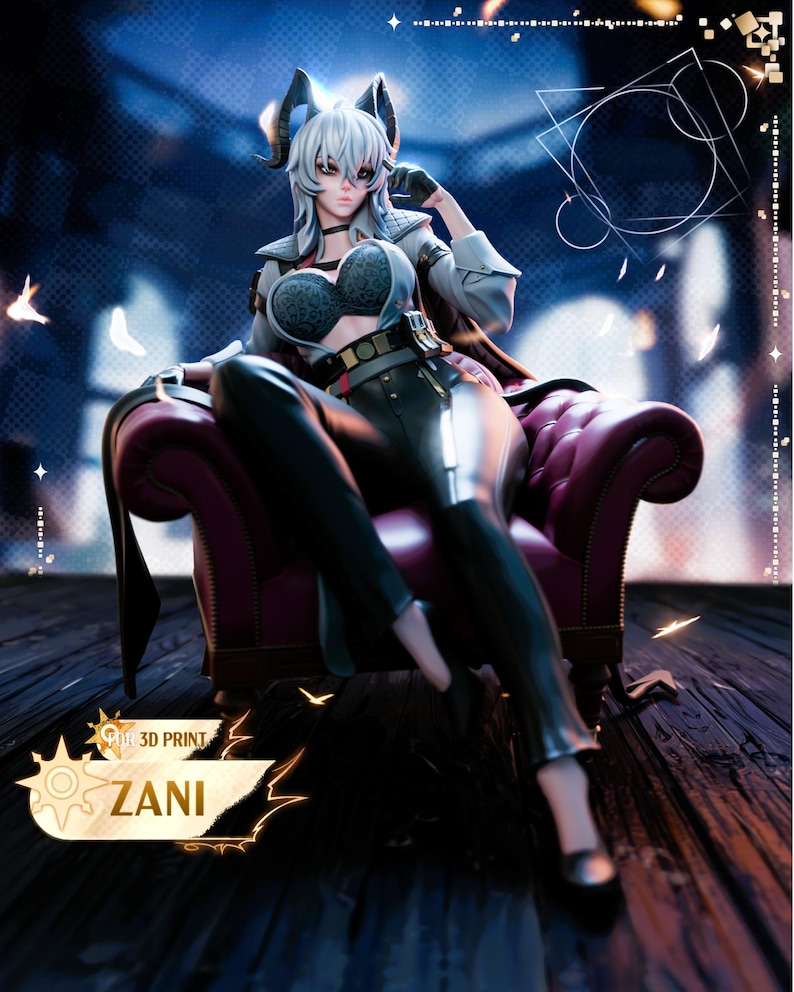 3D STL File Zani Wuthering Waves Print - Etsy