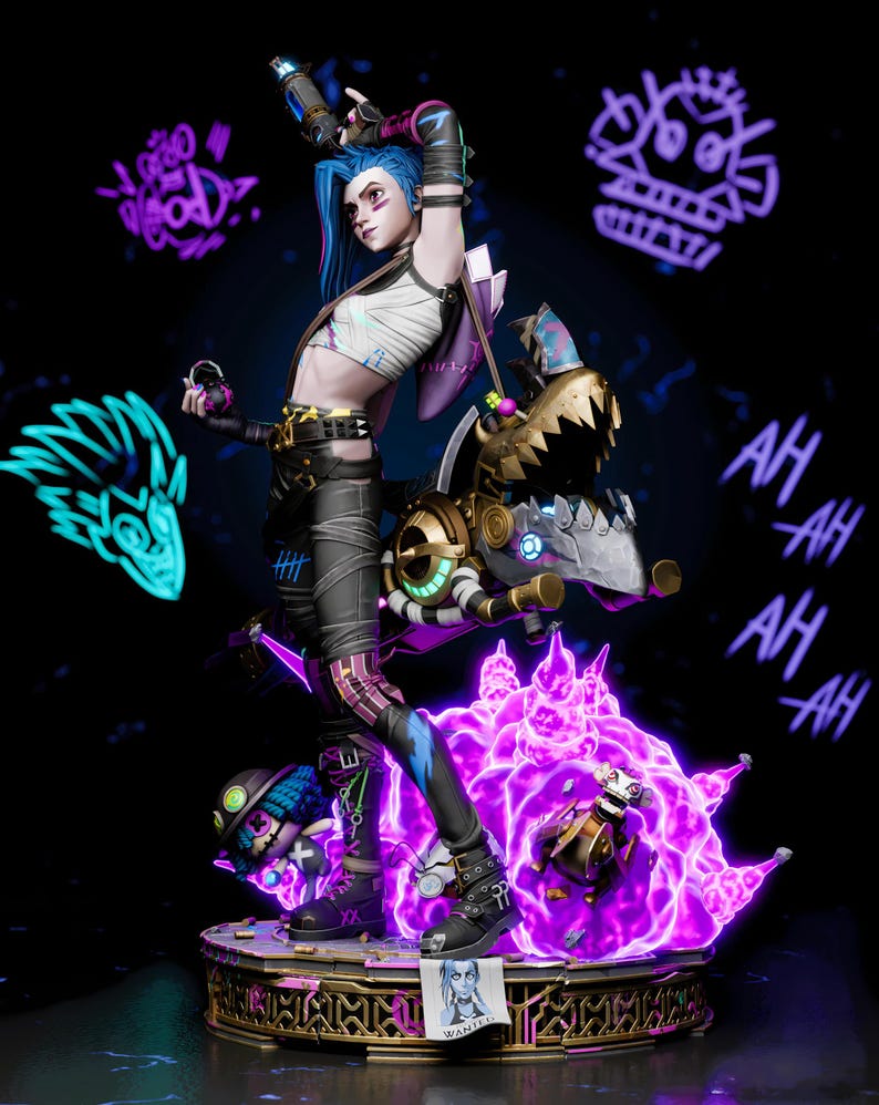 Jinx Arcane Print Anime STL File - Digital Download - Etsy