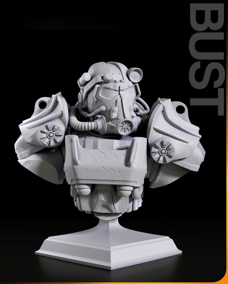 STL File T-60 Power Armor Fallout 4 + BUST Anime Print - Digital ...