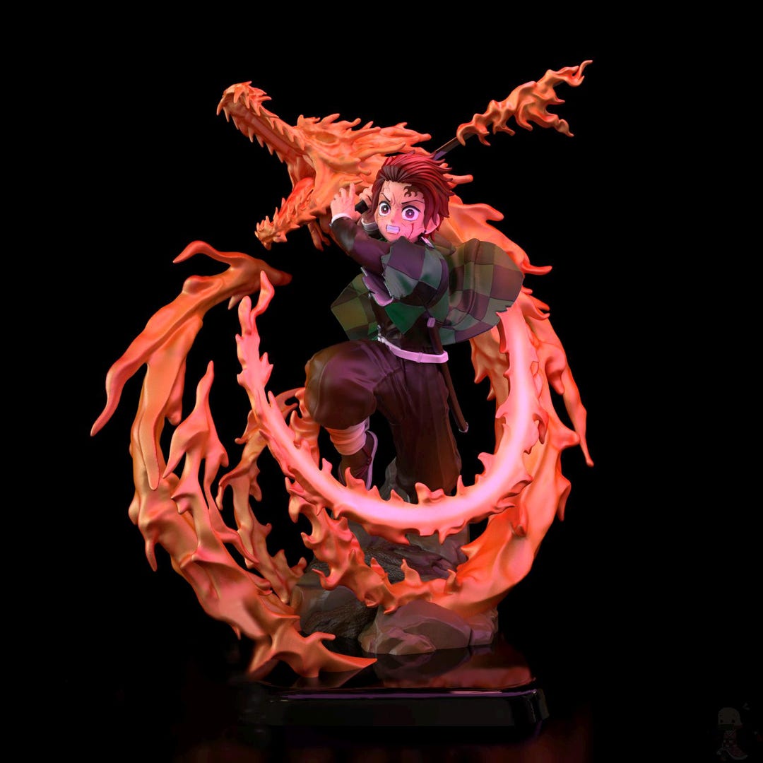 Diorama Tanjiro Demon Slayer Garage Kit Manga Figure Garage Kit Anime ...