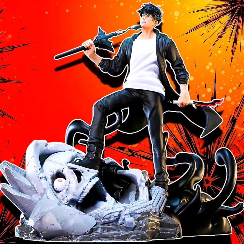 Sung Jin Woo Solo Leveling 3D STL Figure to Print – Anime Geek Fanart ...