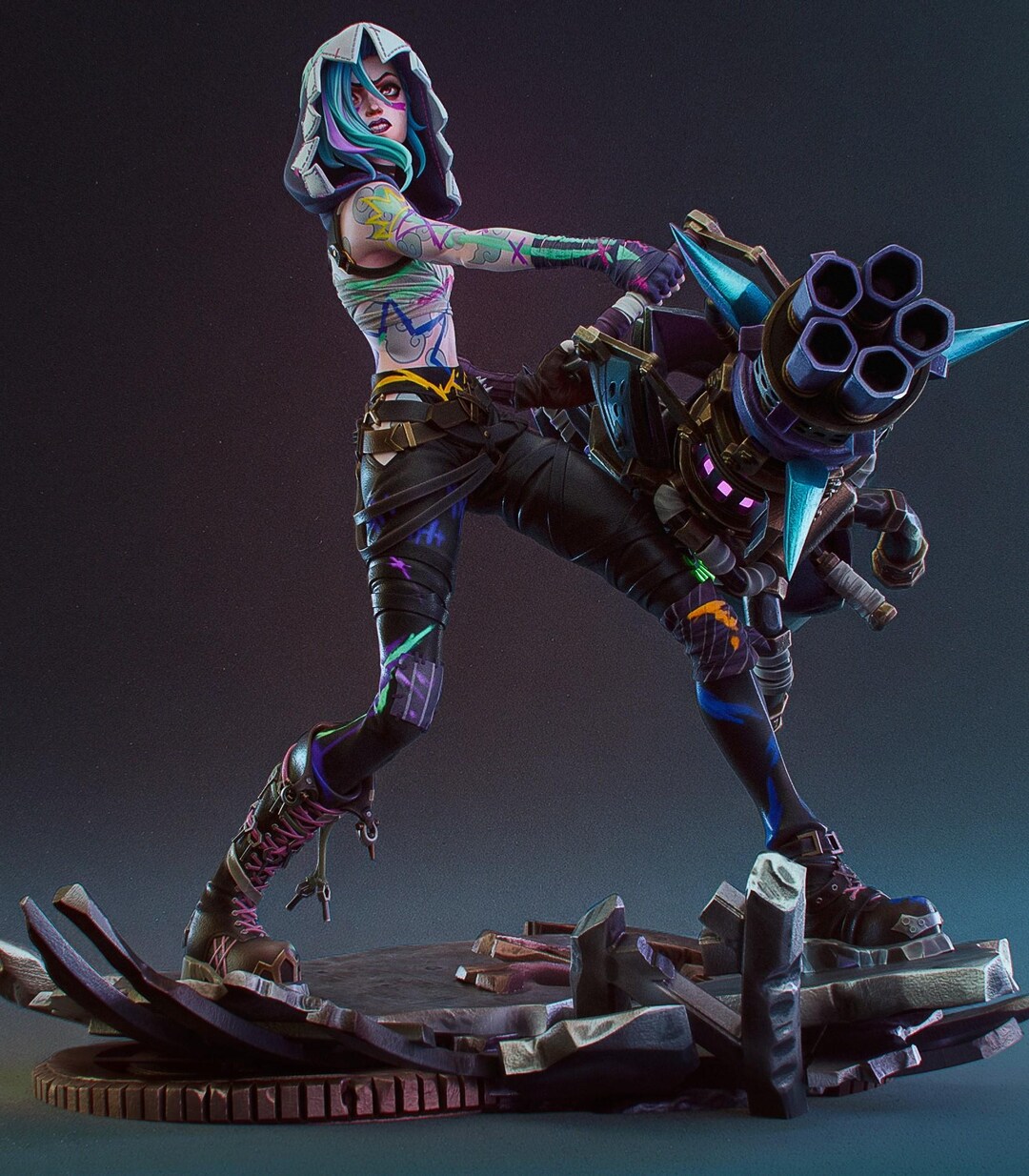 Jinx Arcane Figurine Garage Kit Garage Kit Anime Figure Games Figure ...
