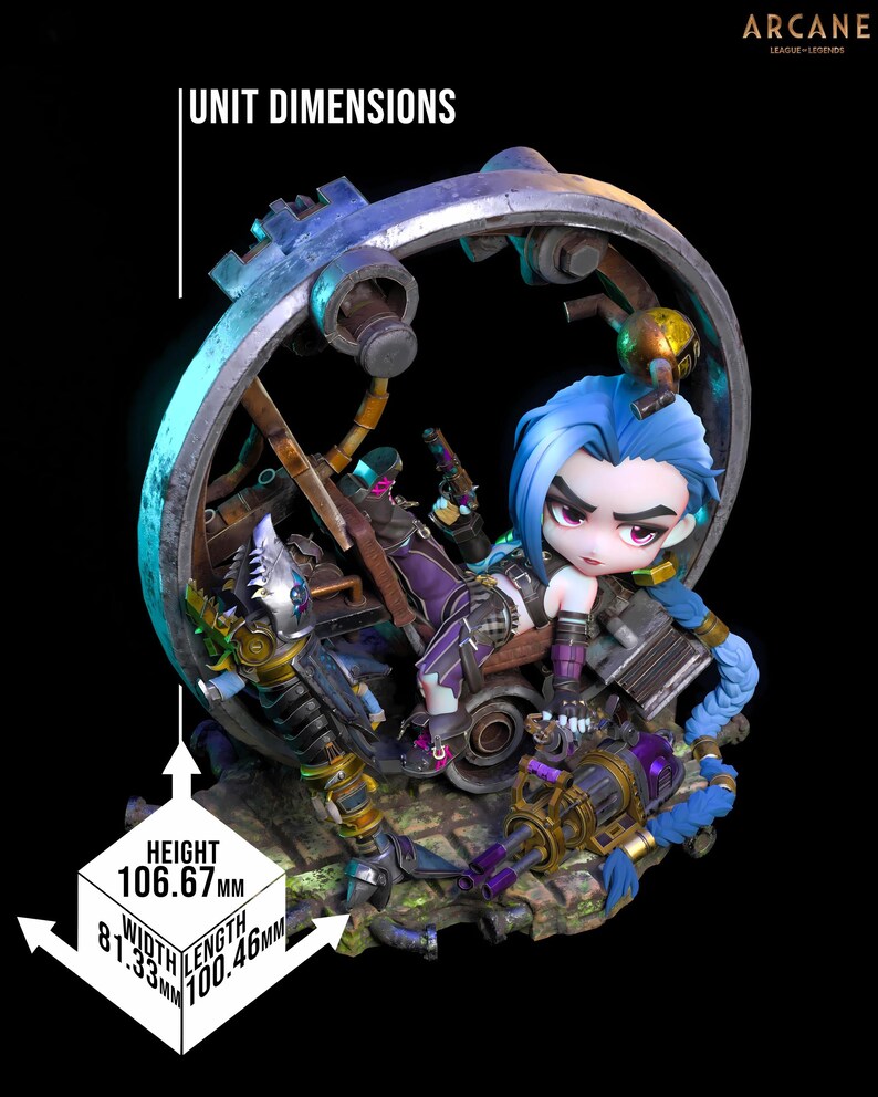 Jinx Chibi Arcane 3D STL File - Etsy