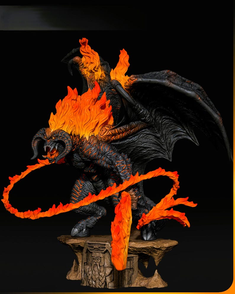 Balrog Bust 3D Print Anime STL File - Digital Download - Etsy