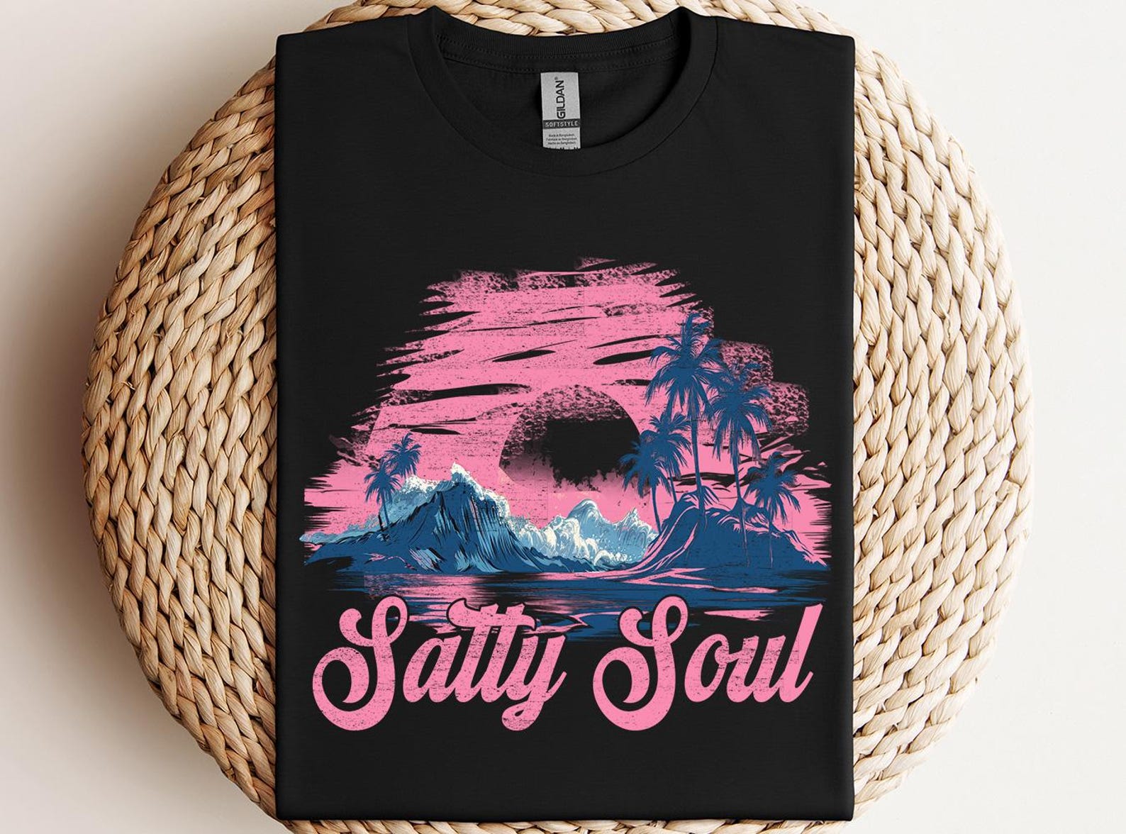 Tropical Island DTF Transfer: Salty Soul Coastal Design - Etsy