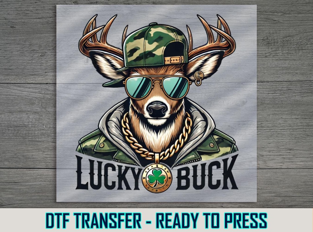 Lucky Buck DTF Transfer: St. Patrick's Day Camo Deer Shamrock - Etsy