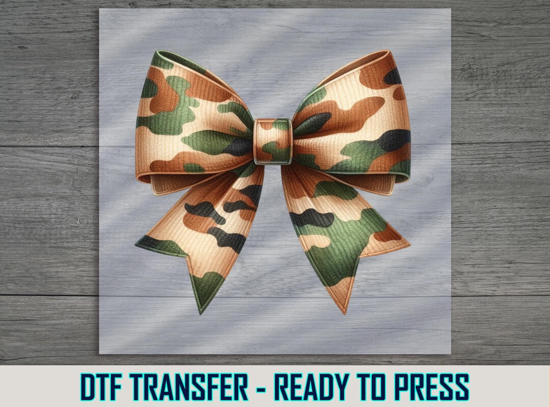 Camo Bow Hunting DTF Transfer, Trendy Camouflage Design for Hunters ...