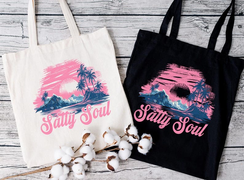 Tropical Island DTF Transfer: Salty Soul Coastal Design - Etsy