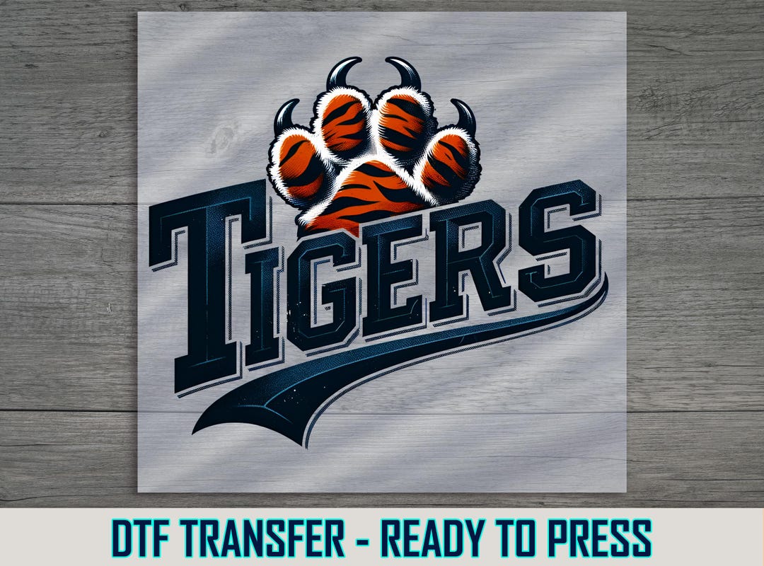Tiger Paw Print DTF Transfer: Iron-on DIY Apparel - Etsy