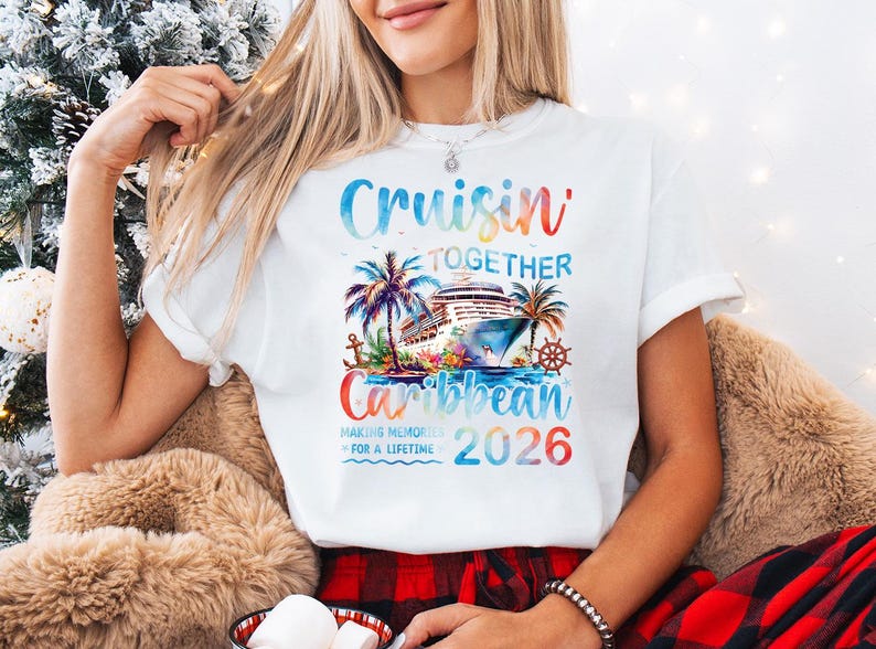 Cruisin Together Caribbean 2026 DTF Transfer: Tropical Cruise Apparel ...