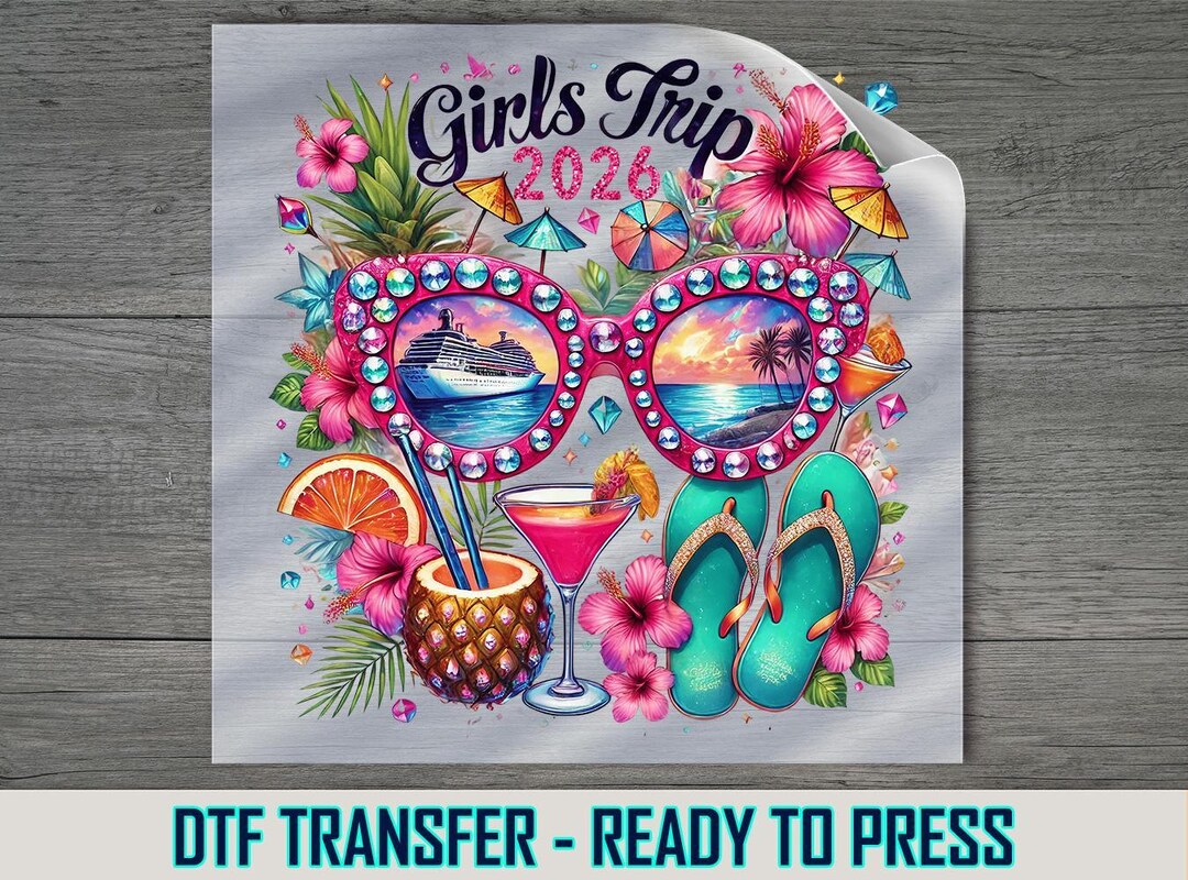 Island Girls Trip 2026 DTF Transfer: Glam Cruise Design - Etsy