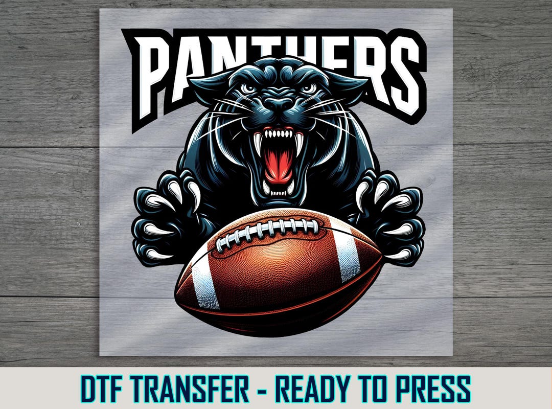 Panthers Football DTF Transfer: Fierce Claws Design, Ready to Press - Etsy