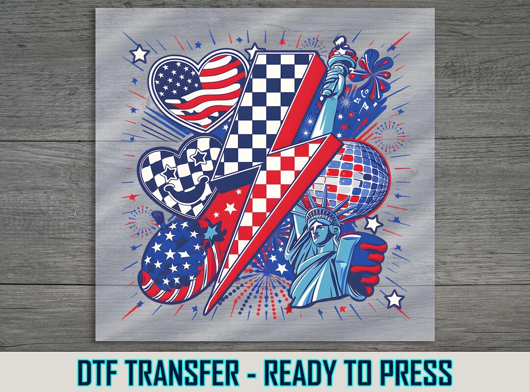 4th of July Pop Art DTF Transfer, Retro American Shirt Design - Etsy