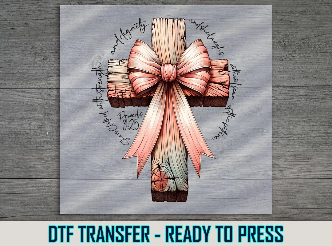 Rustic Cross DTF Transfer, Christian Faith Design, Ready to Press, DIY ...