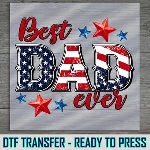 American Dad DTF Transfer, Red White Blue Bold Text Shirt Print, Ready ...
