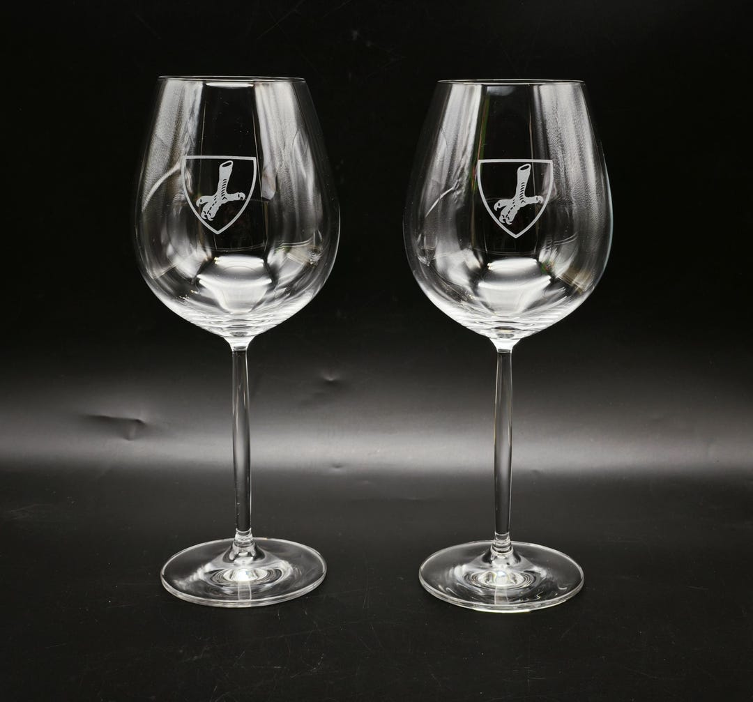 Vintage Schott Zwiesel Crystal Glass, A Pair of Tall Wine Glasses ...