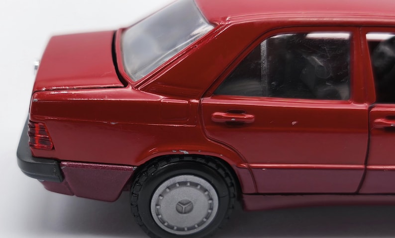 Vintage Mercedes Benz Cursor Model Car 190 190E, Deep Red Miniature ...