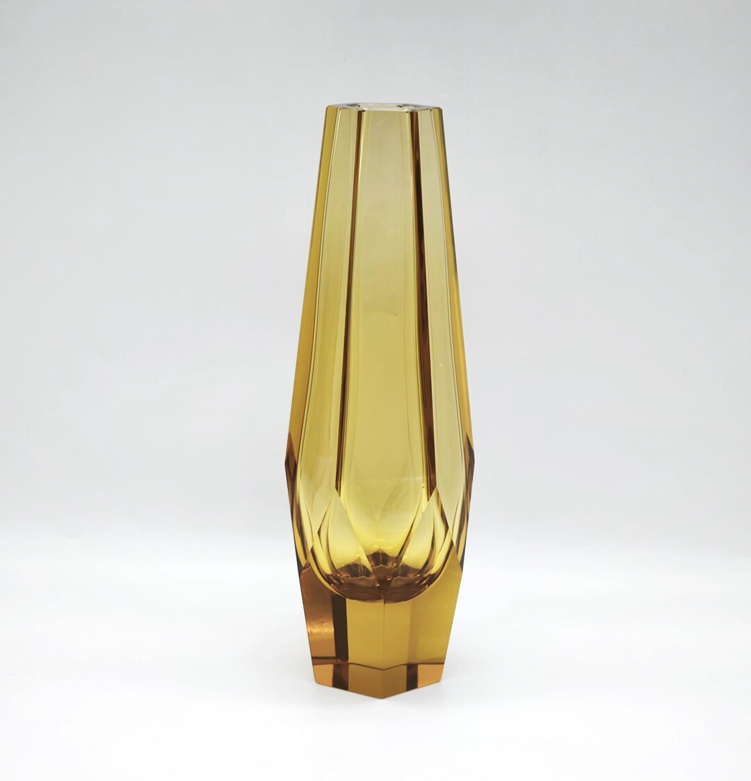 Vintage Amber Moser Vase, Josef Hoffmann Art Deco Flower Vase ...