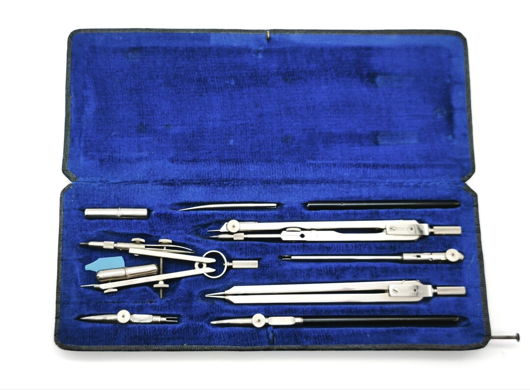 Vintage Boden U8 Technical Drawing Instruments, Mechanical Drafting Set ...