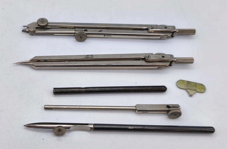 Vintage Ecobra Technical Drawing Instruments, Mechanical Drafting Set ...