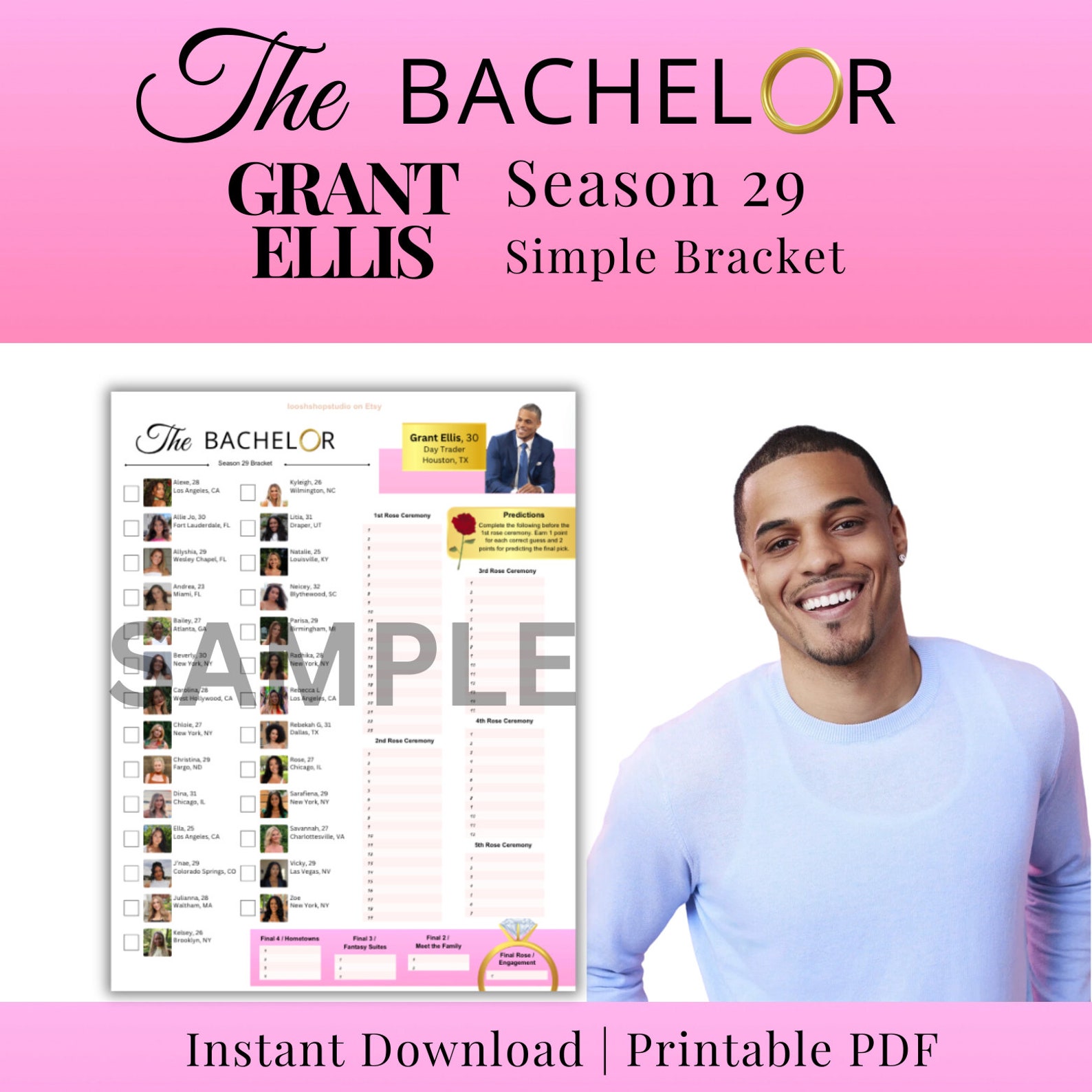 Fantasy Bachelor Bracket for Grant Ellis Season 29 | Cast ...