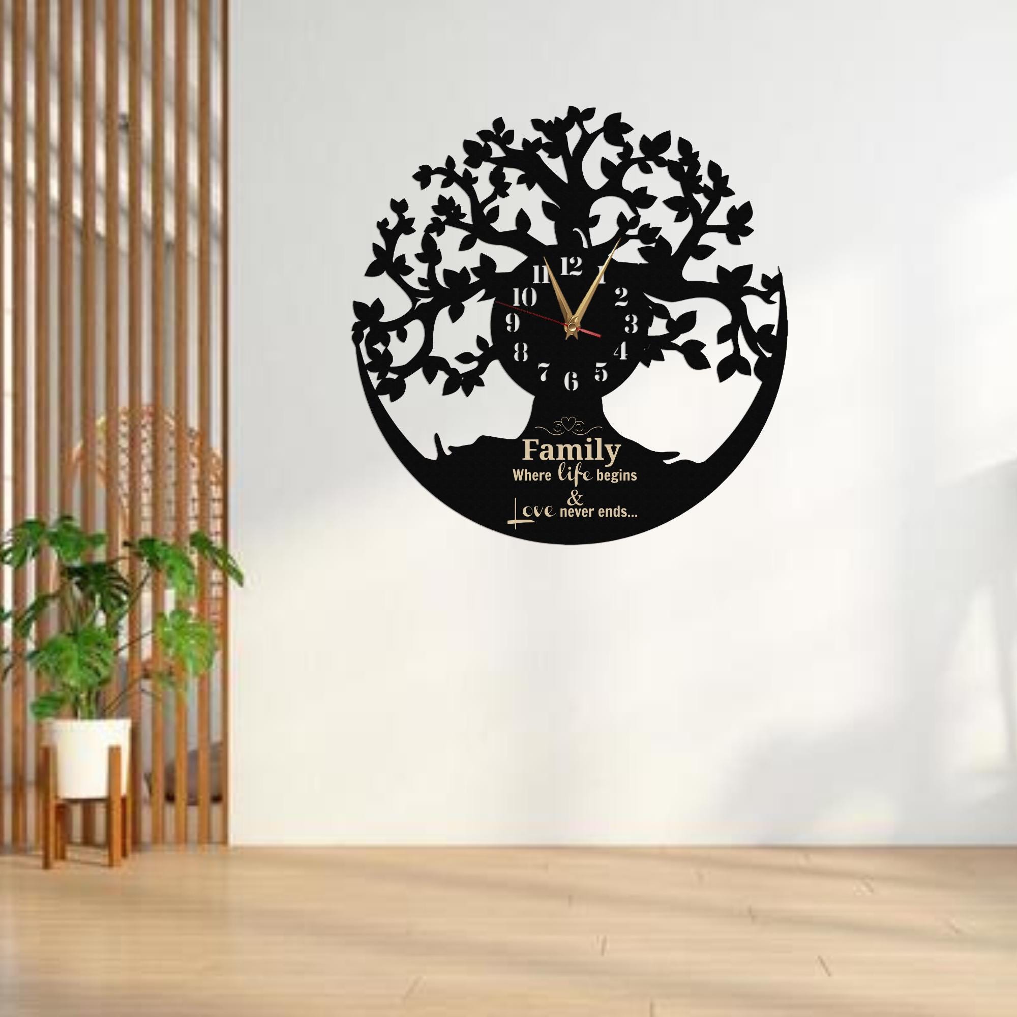 Tree of Life Clock SVG DXF File, Laser Cut Template - Etsy