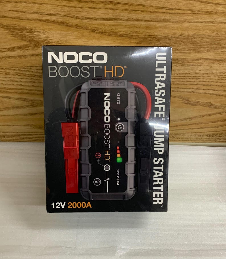 NOCO Boost HD GB70 2000A Ultrasafe Car Battery Jump Starter, 12V Battery Booster Pack, Jump Box ...