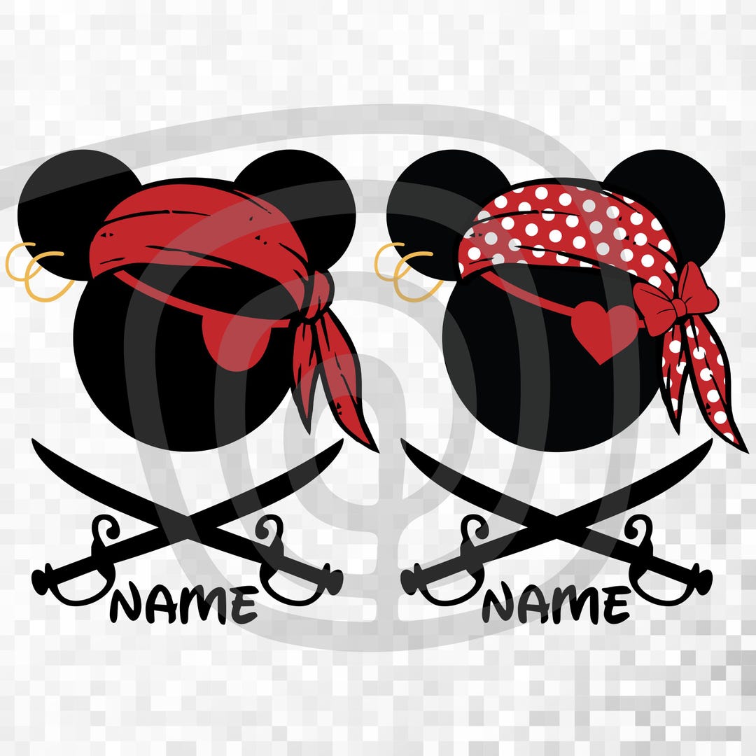 Custom Mickey Minnie Pirates Family Png Bundle, Mickey Minnie Pirates ...