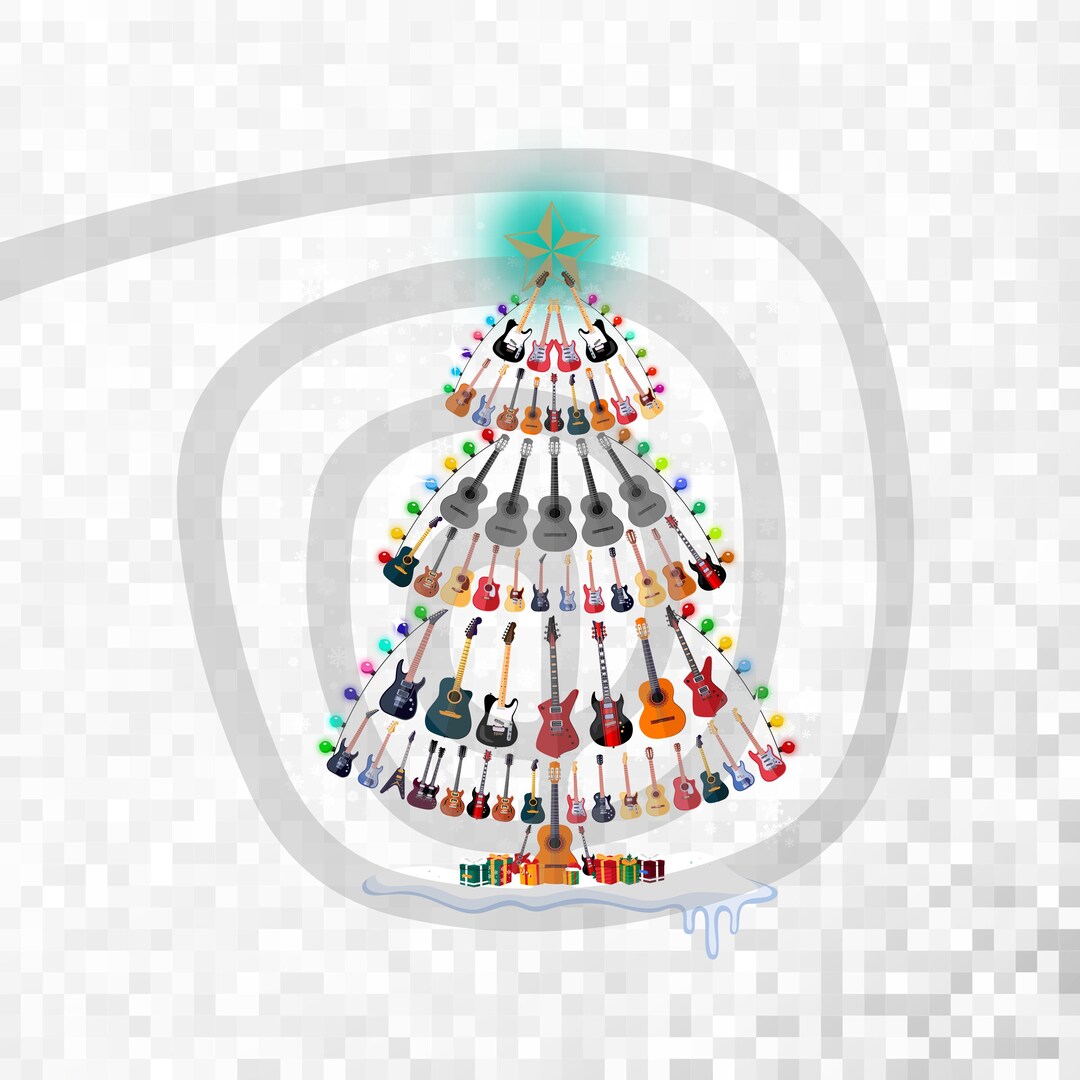 Guitar Christmas Tree Png, Funny Christmas Png, Christmas Gift for ...