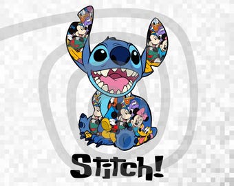 Mickey and Stitch Png, Friend Squad Png, Stitch Png, Mickey Png Png ...