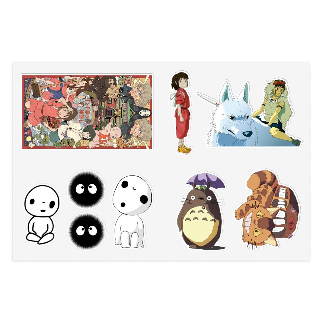 Miyakazi Inspired Sticker Sheets, Waterproof Vinyl Stickers, Totoro ...