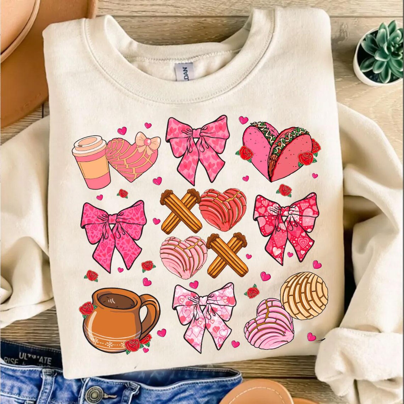 Valentine Pan Dulce Coquette Bow PNG, Funny Mexican Bread Lover PNG ...