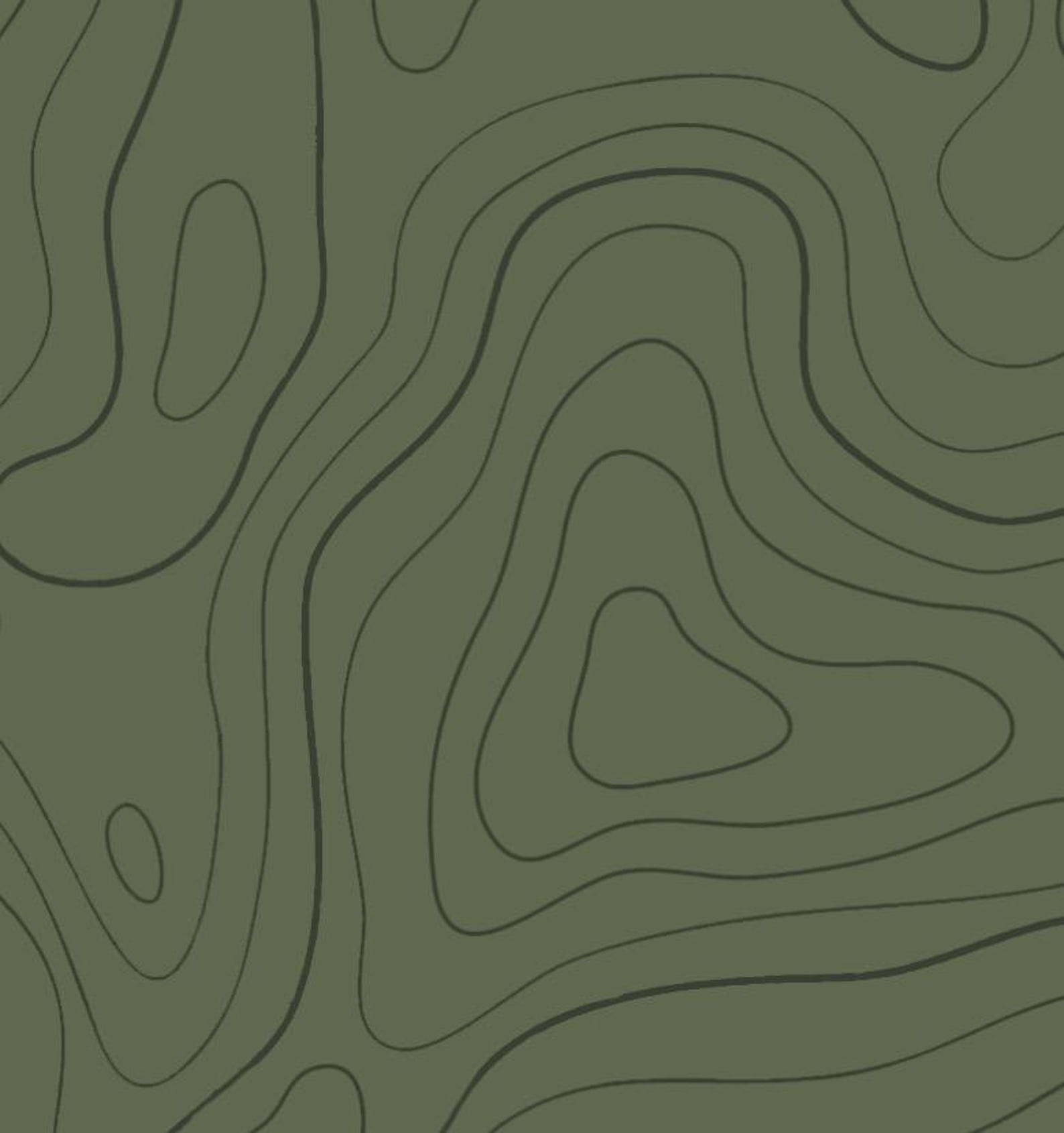Topographic Level Lines Wallpaper. Olive Green Color. Background ...