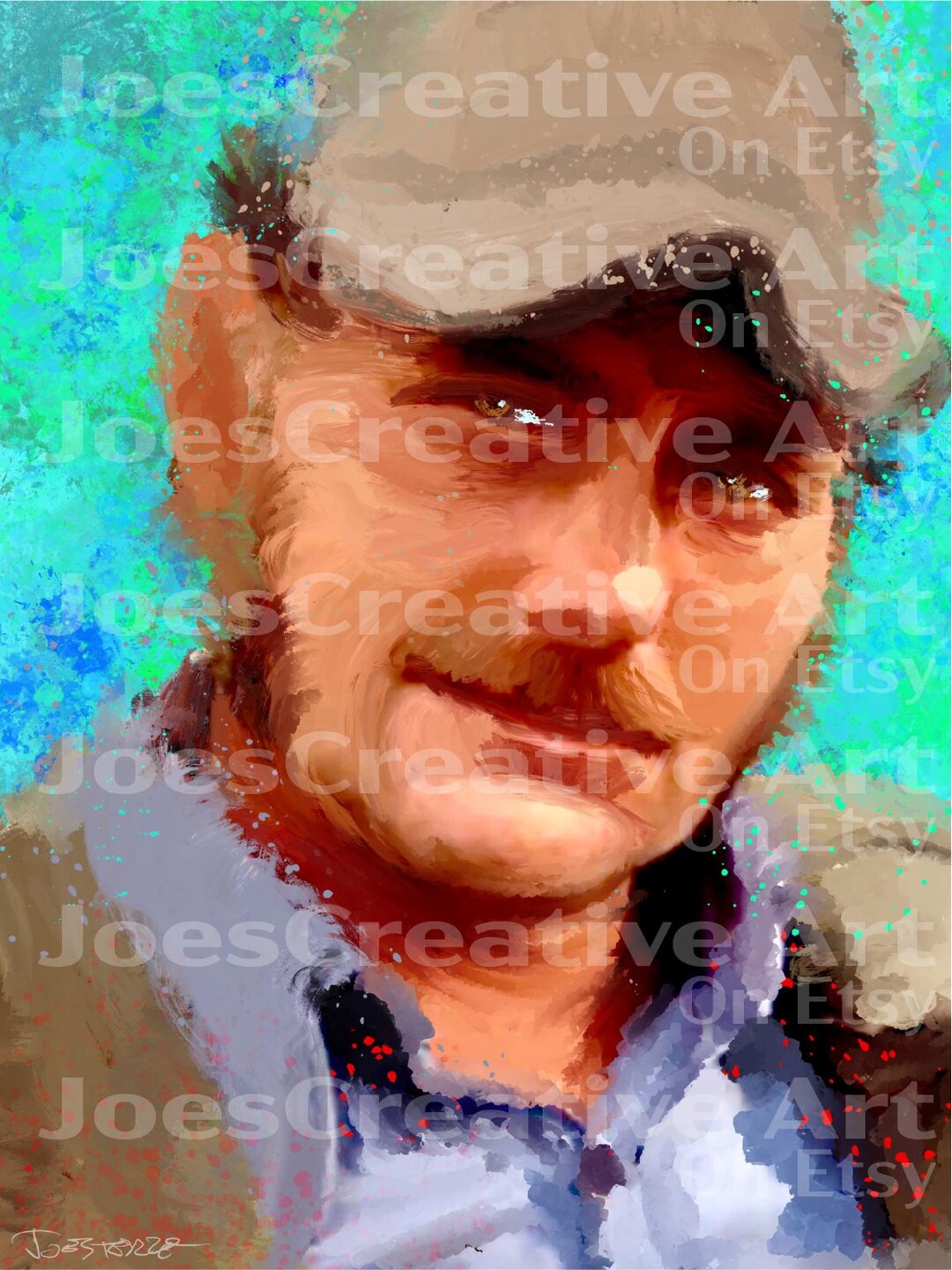 Robert Shaw as Captain Quint Portrait - JAWS Movie Art - Etsy