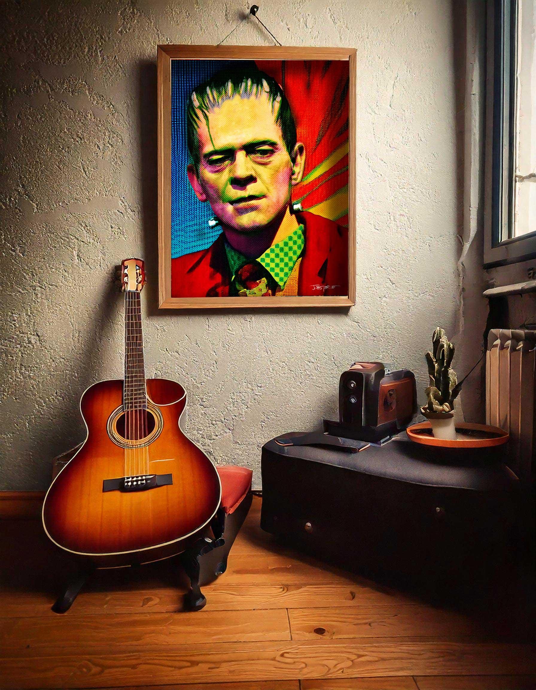 Boris Karloff Frankenstein Monster Art Print: Modern Twist, Halloween ...