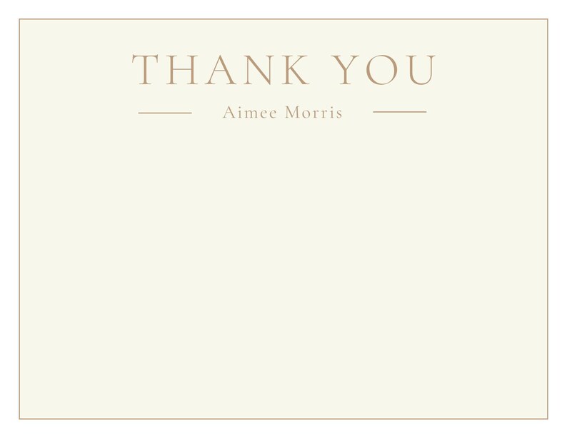 Aimee Thank You Note Card - Etsy