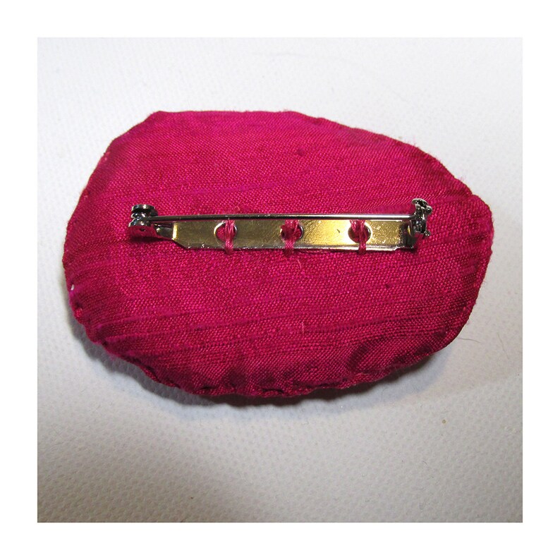 Hand Embroidered Colorful Pin - Etsy