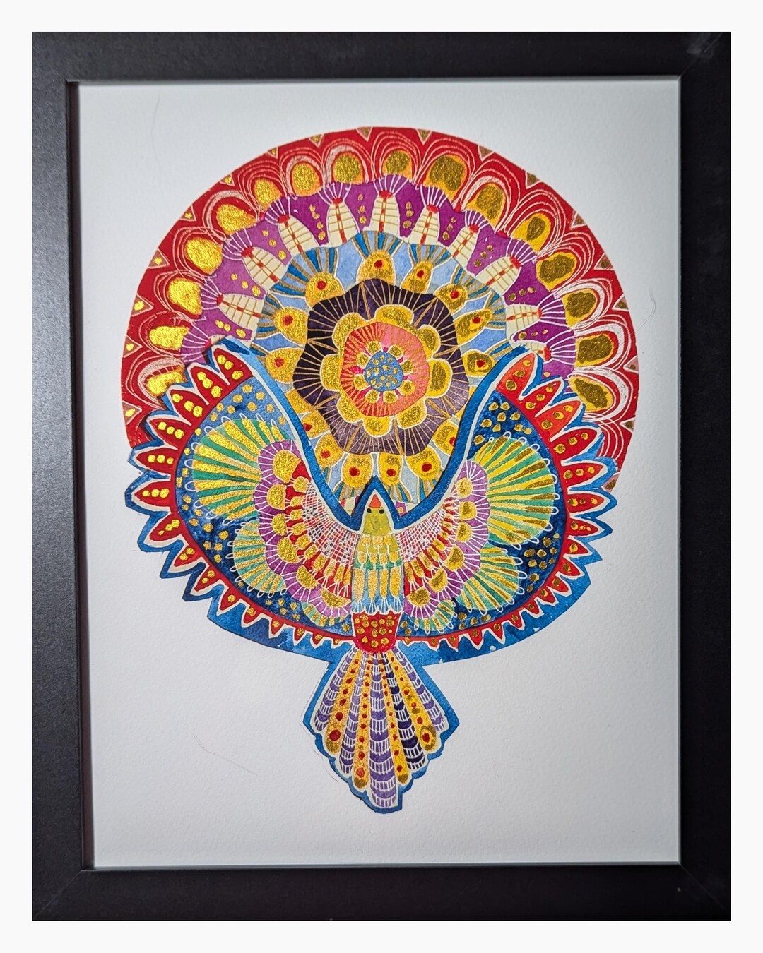 Colorful Bird and Mandala - Etsy