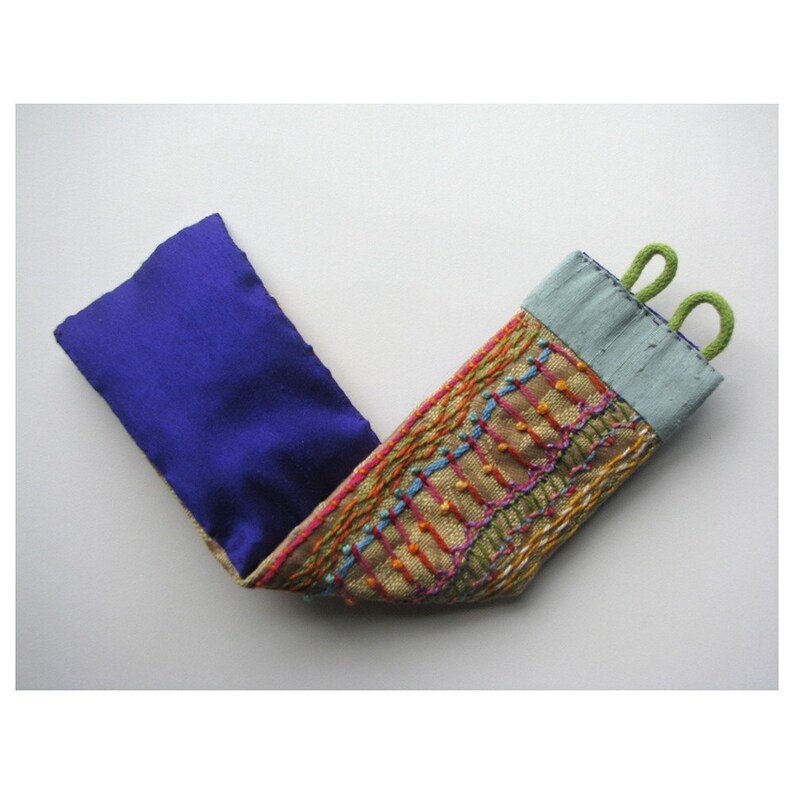 Hand Embroidered Multi-colored Cuff With Orange Buttons - Etsy