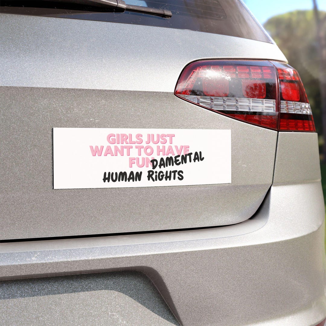 Fundamental Human Rights Car Magnet, Women's Rights Feminism Politics ...