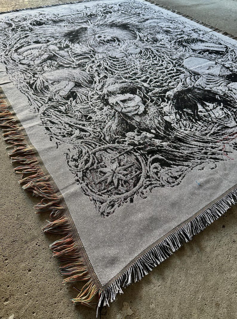 Attack on Titan Woven Tapestry Blanket | Dark Anime Wall Art | Manga ...