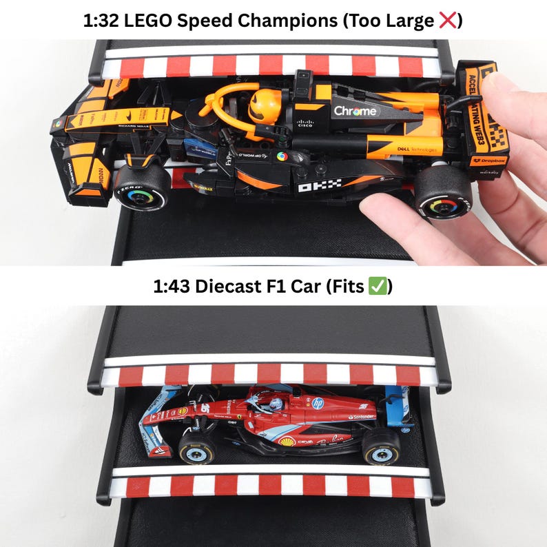 Formula 1 Car Display Shelf – Wall Mount, Holds Four 1:43 Scale Cars - Etsy