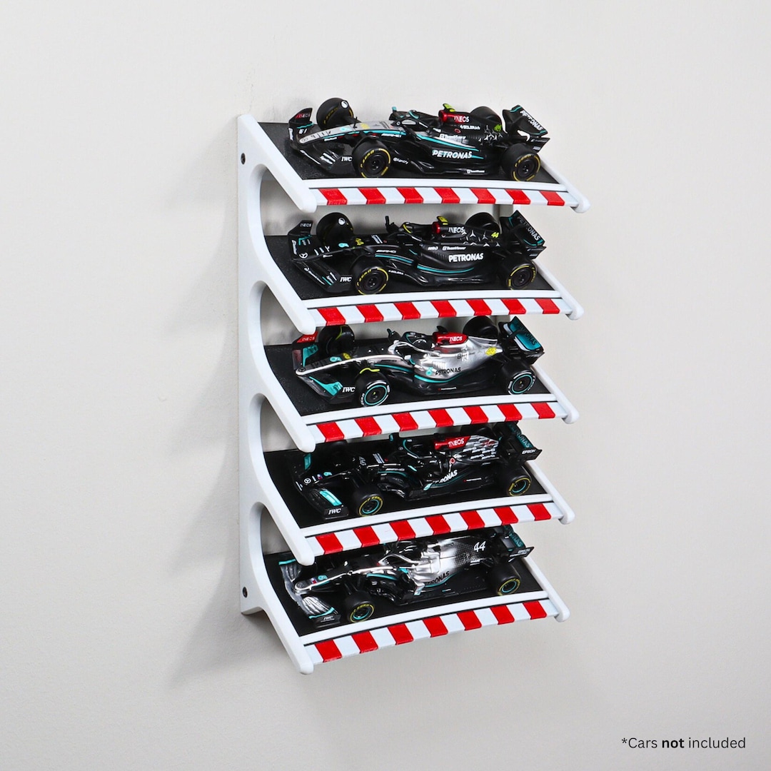 Buy Formula 1 Car Display Shelf - Wall-mounted 5-car Rack (1/43 Scale ...