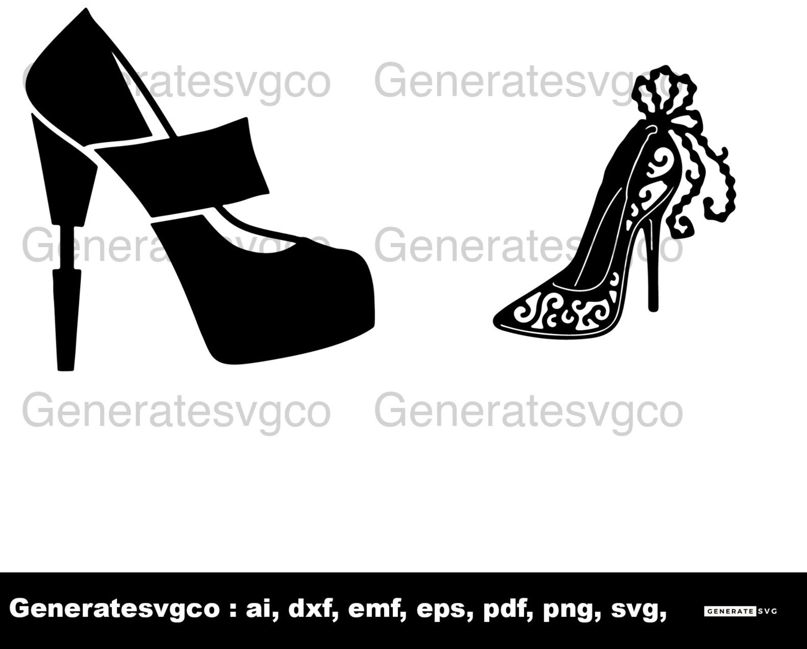 Heels SVG / High Heels Svg / Women Shoe Svg / Stiletto Svg / Cut File ...
