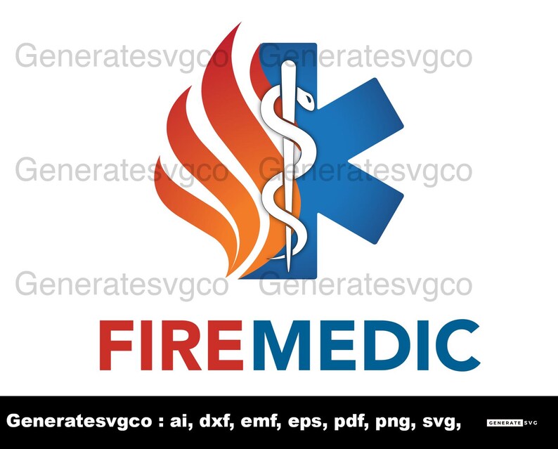 Fire EMS Badge Svg Bundle, Fire Department Logo, Paramedic Firefighter ...