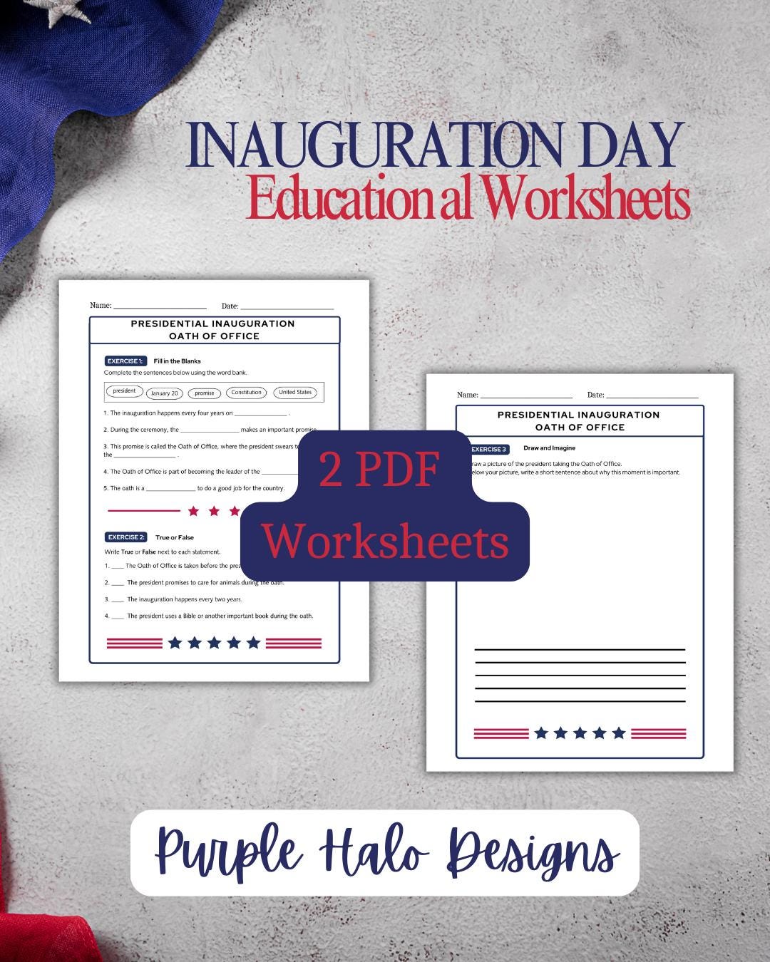 President Oath of Office Worksheet | Patriotic 2025 American ...