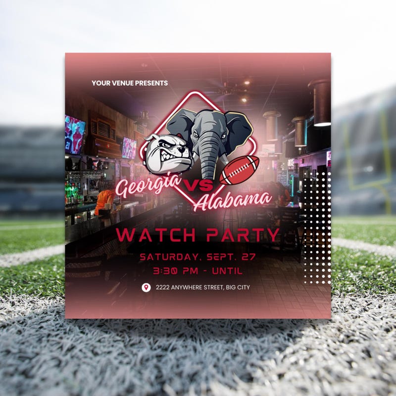 Georgia Vs Alabama Football - Etsy